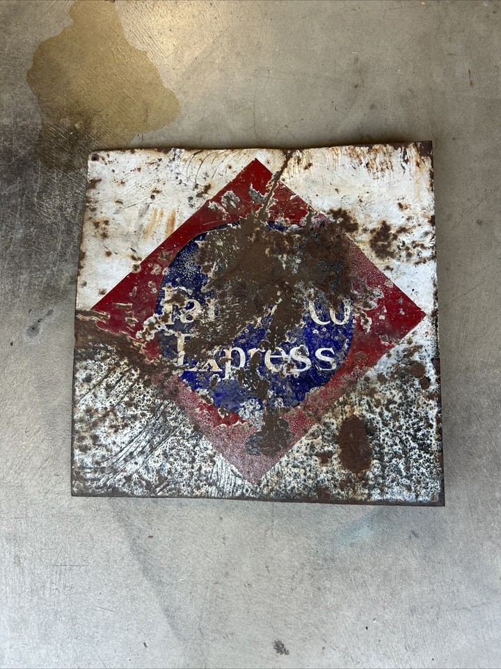 Vintage Original Wells Fargo & Co Express Porcelain Flange Sign | eBay