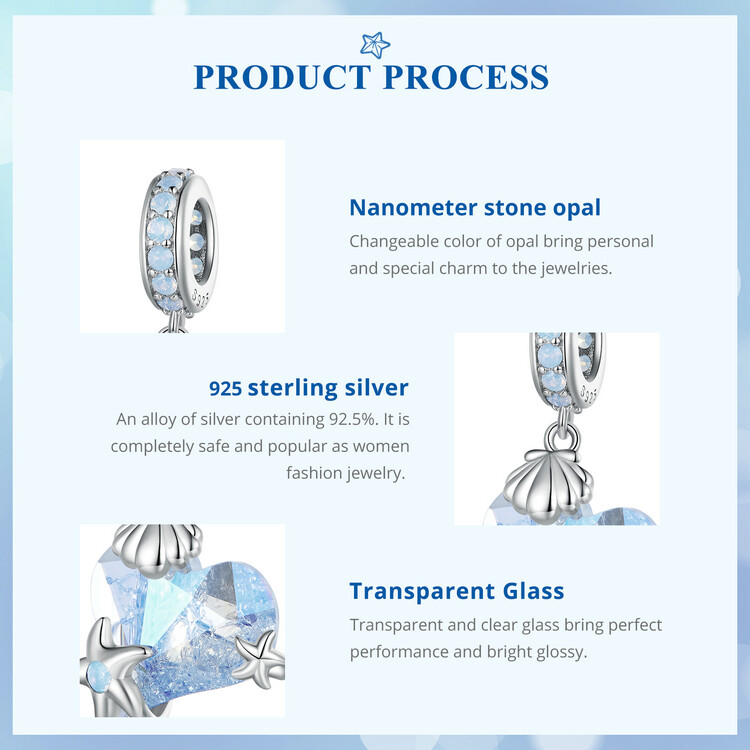 Bisaer Women S925 Sterling Silver Underwater World Charms Jewelry Fit Bracelets | eBay