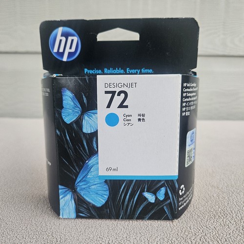 Genuine HP 72 Cyan Ink Cartridge 69ML OEM Sealed Box Dated 2018 C9398A ...