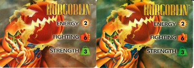 Marvel Overpower CCG Color Variant / Error Hobgoblin Hero Cards | eBay