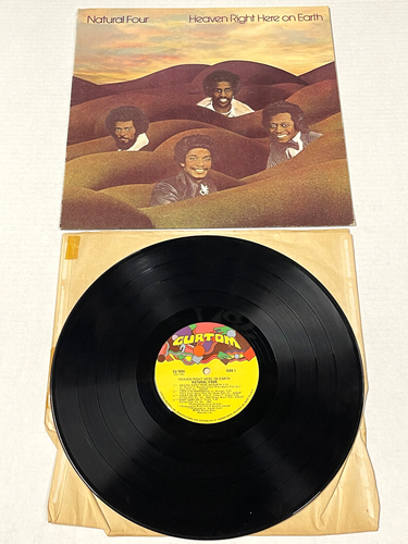 Natural Four Heaven Right Here on Earth LP 1975 Curtom Records VG Soul ...