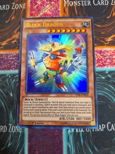 Yu-Gi-Oh! Block Dragon TDIL-EN034 Ultra Rare 1st Edition Near Mint | eBay