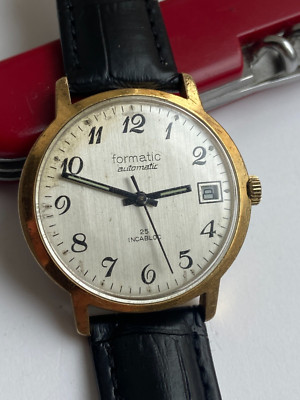 Vintage RARE Men Wrist Watch FORMATIC 25 jewels RRR SALE AUTOMATIC G PL ...