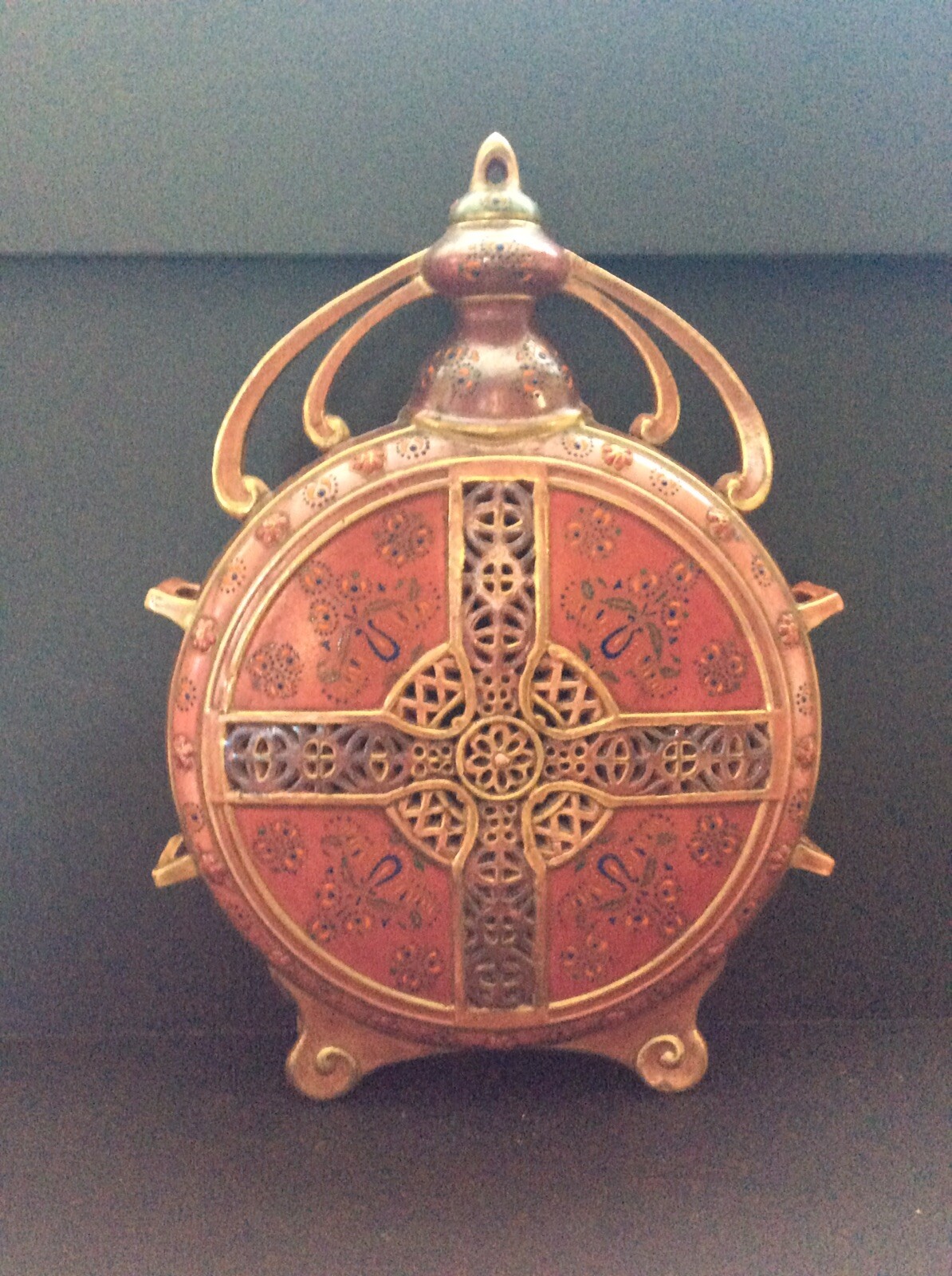 Emil Fischer Hungary Large Reticulated Moon Flask | eBay