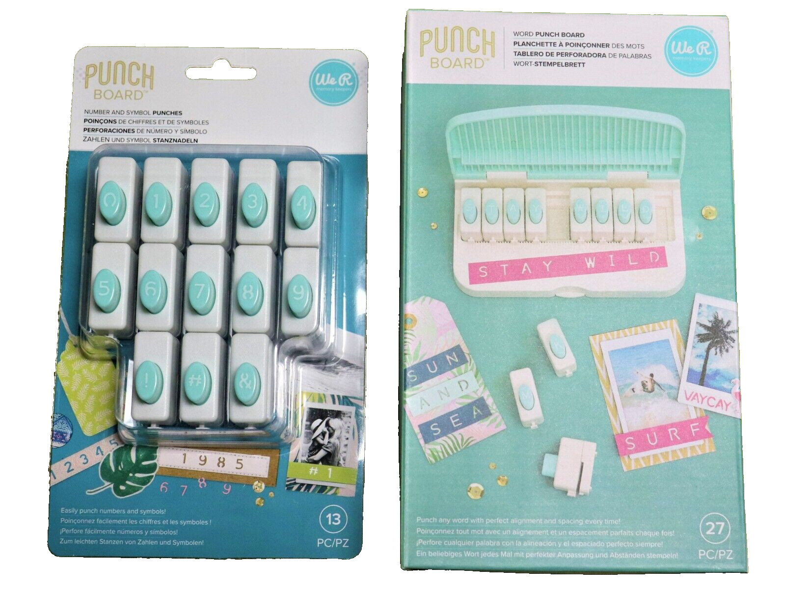 We R Memory Keepers Punch Board uppercase & number Set punches - La Paz ...