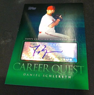 DANIEL SCHLERETH 2009 Topps Update CAREER QUEST Autograph SP #DS 1:500 ...