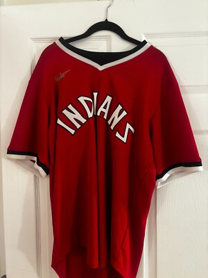 Retro Cleveland Indians X Gold Nike Swoosh Throwback Jersey- No name ...