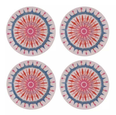 Food Network Mirano Medallion Dinner Plates 4-piece Set-0.8"H x 10.8"W ...