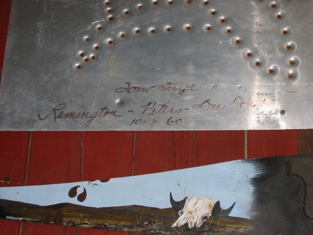 Remington arms Tom Frye tin advertising target Indian sign Original ...