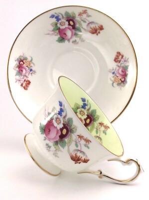 Vintage Foley 1850 Bone China Tea Cup Saucer Porcelain Floral Set ...