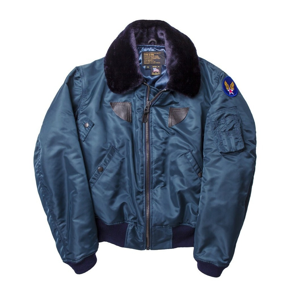 Cockpit USA B-15 Bomber Flight Jacket AF Blue, Olive USA Made Z2213 | eBay