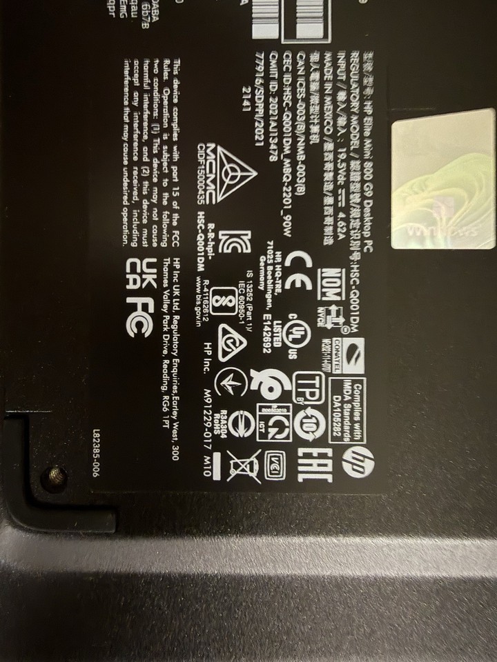 HP Elite Mini 800 G9 Intel i7-12700T UHD770 16GB RAM 512GB SSD Win11Pro ...