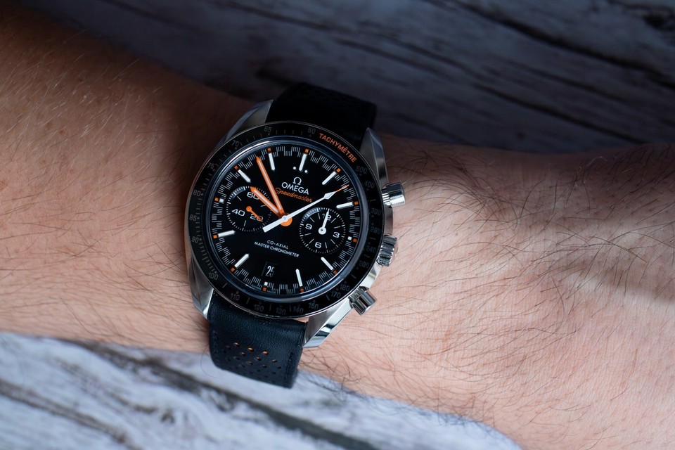 OMEGA Speedmaster Racing Chronograph Black/Orange Watch 329.32.44.51.01 ...
