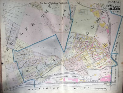 ORIG 1906 G.M. HOPKINS, NORTH PITTSBURGH, ETNA BORO & SHALER TWP. PA ...