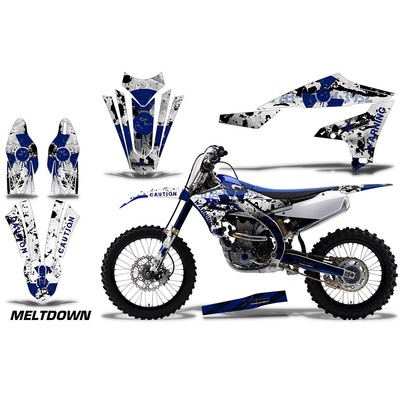 MX Graphics kit Decal for Yamaha YZ450F 2018+ Meltdown Blue White | eBay