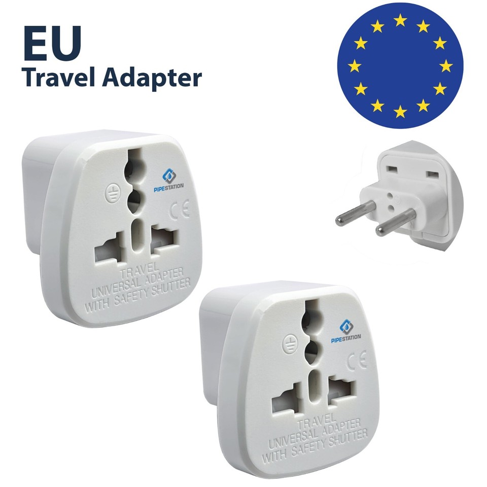 Universal Travel Adapter Plug | EU US Aus Swiss India Holiday Adaptor ...