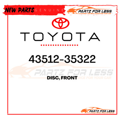 43512-35322 TOYOTA GENUINE FJ Cruiser Hilux 4Runner DISC, FRONT ...