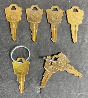 Vintage Star Keys Panel Brass Lock A4389 A4303 A4376 A4350 A4353 A4369 ...