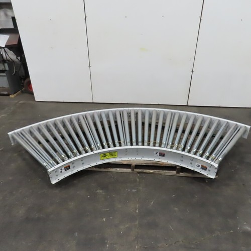 ACS 42"W Tapered Roller Curved Power Roller Conveyor 39" BF 90" Radius ...