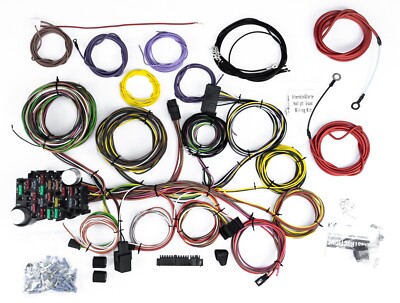 22 Circuit Universal Wiring Harness / Loom - EAZY Wiring Hot Rod, Ford ...