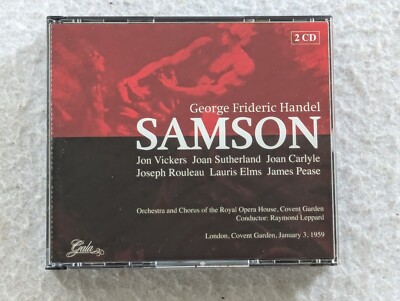 George Frideric Handel SAMSON (2CD) Vickers, Leppard, Royal Opera House ...