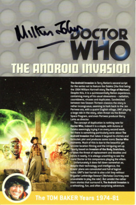 Doctor Who: The Android Invasion DVD Insert Signed by MILTON JOHNS | eBay