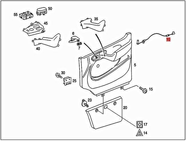 Mercedes-Benz Sprinter/dodge Factory Front Left Lock Cable 9017600804 ...