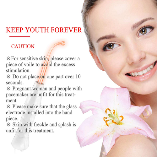 Portable High Frequency Skin Care Therapy Wand Machine Handheld Acne ...