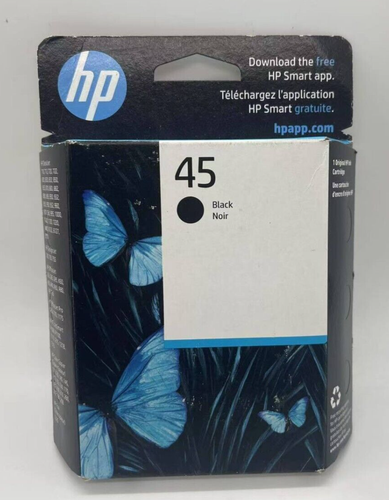 Genuine HP 45 Black Ink Cartridge 51645A OEM Sealed Box Exp 12/2025 | eBay