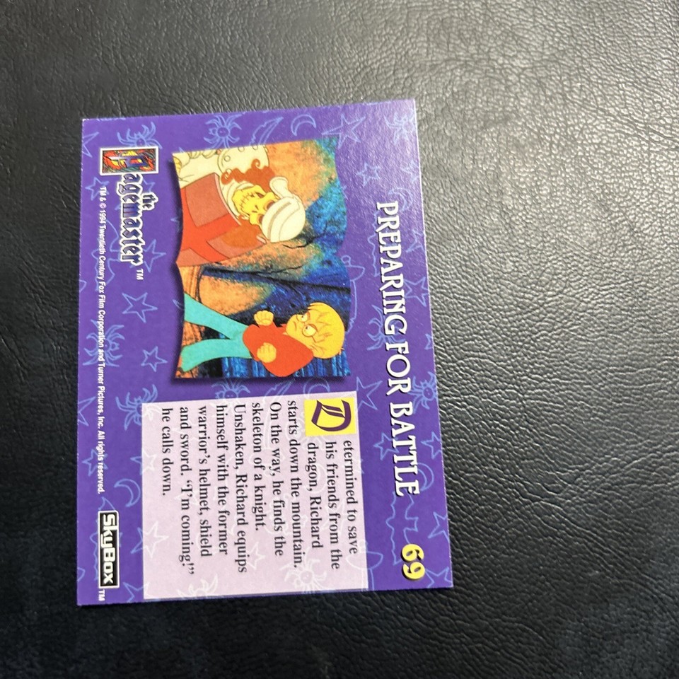 Jb26 The Pagemaster Skybox 1994 #69 Richard Tyler Skeleton Knight | eBay