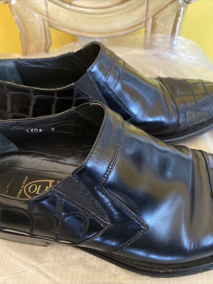 Olivier 1404 Slip-On Black Leather Loafers Men Shoes Sz -9 | eBay