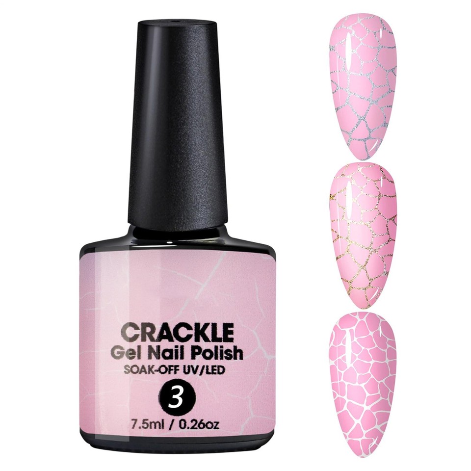 Cracked Gel Nail Polish Varnish Base Coat Peel Off Tape 3D Art Crackle ...