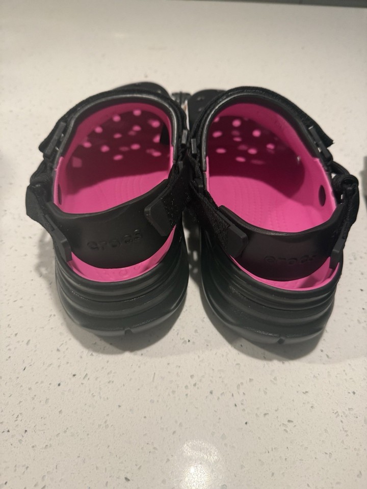 Crocs Posty Co x Crocs Black Pink Clog Adjustable Strap Breathable Men ...