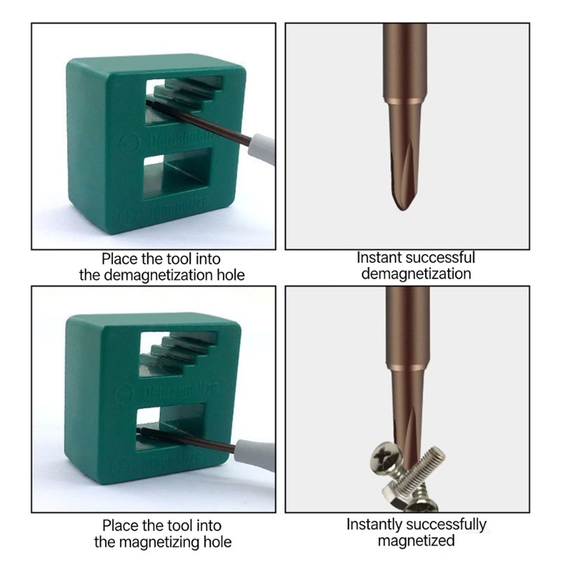 3Pcs Magnetizer and Demagnetizer Tool for Screwdrivers Lightweight ...