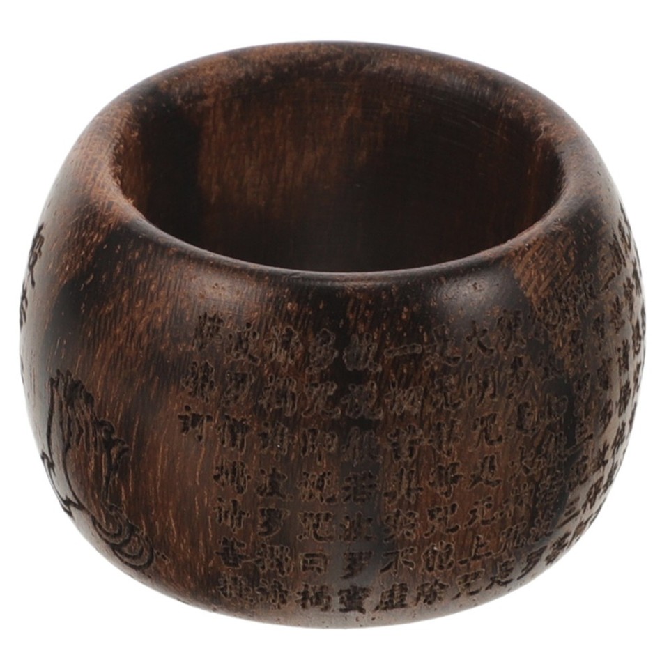 Wooden Finger Ring Buddhism Style Wood Thumb Ring Man Women Finger Ring ...