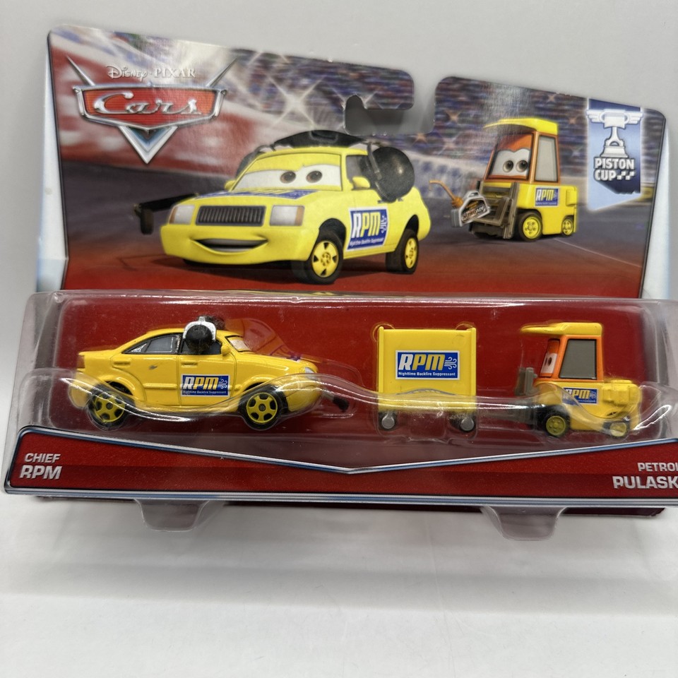 DISNEY PIXAR CARS CHIEF RPM ROMAN DUNES PETROL PULASKI 2 PACK NEW | eBay