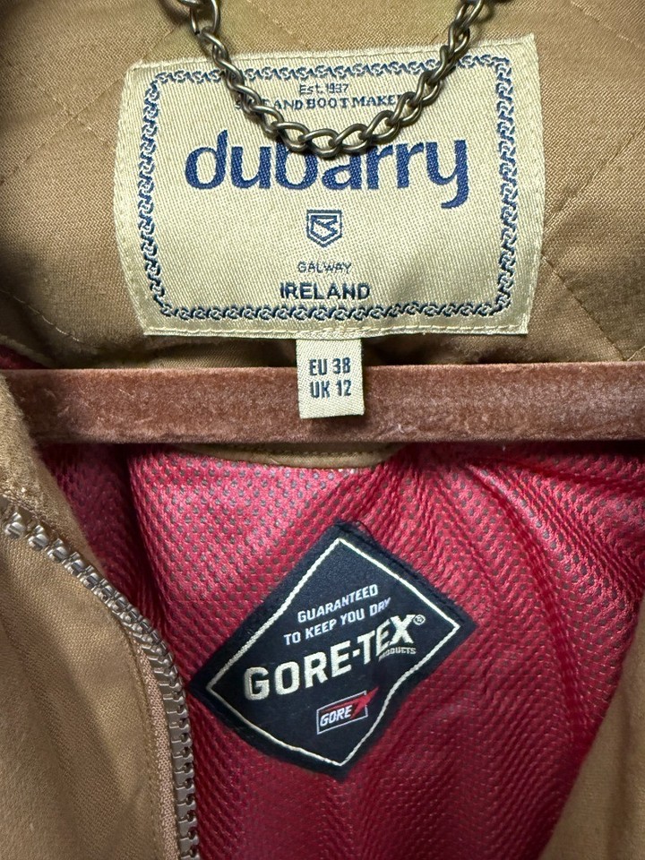 Women's DUBARRY Cotton Blend Hooded Casual Brown Jacket Size UK12 B95 ...