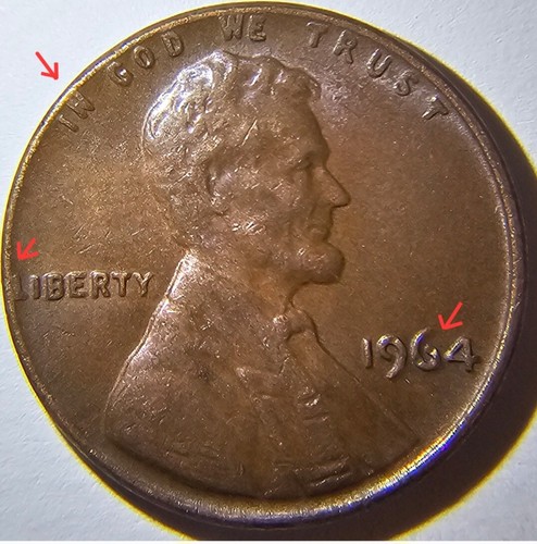 1964 No Mint Mark Penny Multiple Errors | eBay