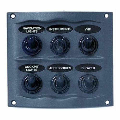 Marinco BEP Marine Waterproof Series Sprayable Switch Panel 6 Switches ...