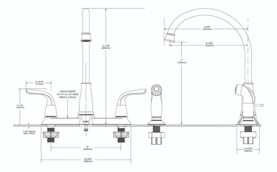 Moen 87102SRS Brecklyn Spot Resist Stainless Two-Handle High Arc ...