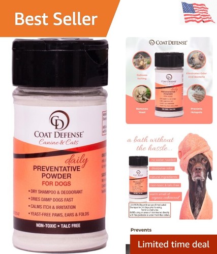 Cedarwood Powder - 3.5oz Waterless Dog Shampoo & Deodorizer for Odor ...