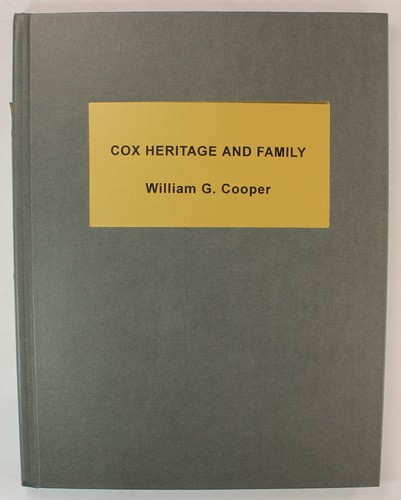 Cox Heritage and Family History William Cooper Genealogy | eBay