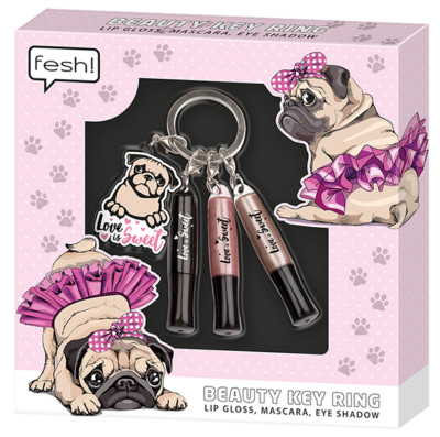 Mops Beauty Key Ring Möpse Design Kosmetik Teenager Mädchen Frauen To ...