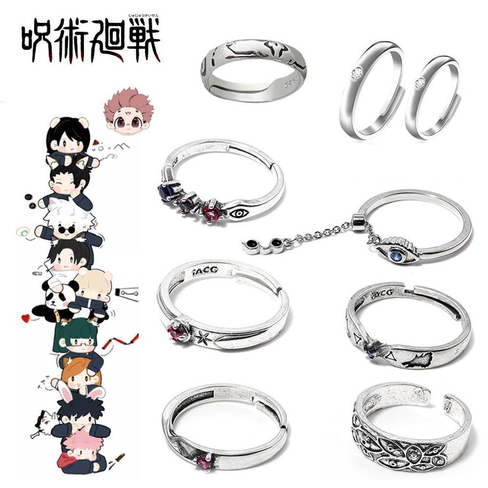 Rings Cosplay Jujutsu Kaisen Fushiguro Megumi Jewelry Fashion Couple ...