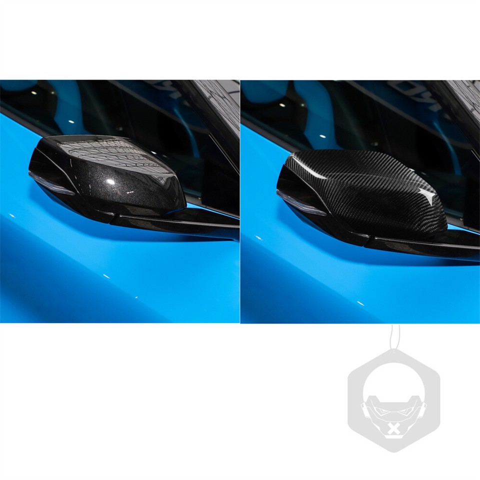 Real Carbon Fiber Side Rearview Mirror Cover For Chevrolet Corvette C8 ...