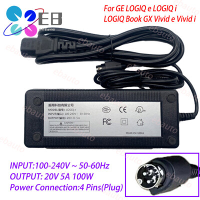 For GE LOGIQ e AC / DC Adapter Power Supply 20V 5A 4-pins Plug ...