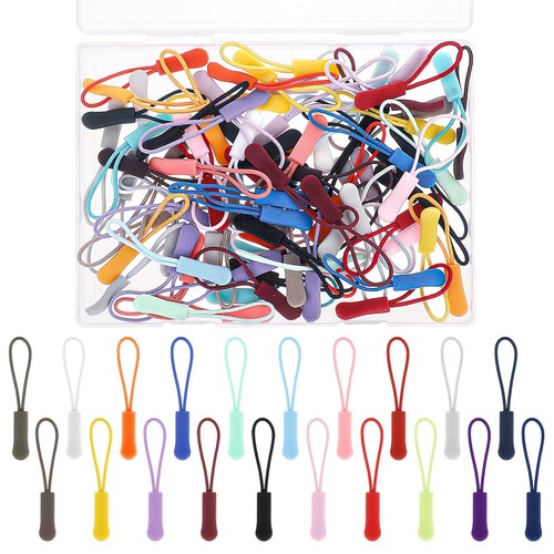 Universal 100PCS Nylon Zipper Repair Kit - 25 Color Zipper Pulls ...