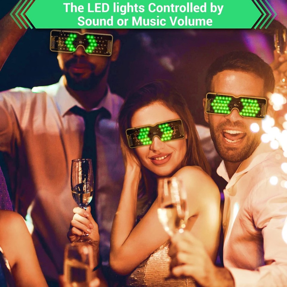 Soldering Practice Kit, DIY Sound-Activated LED Light up Glasses Kit ...