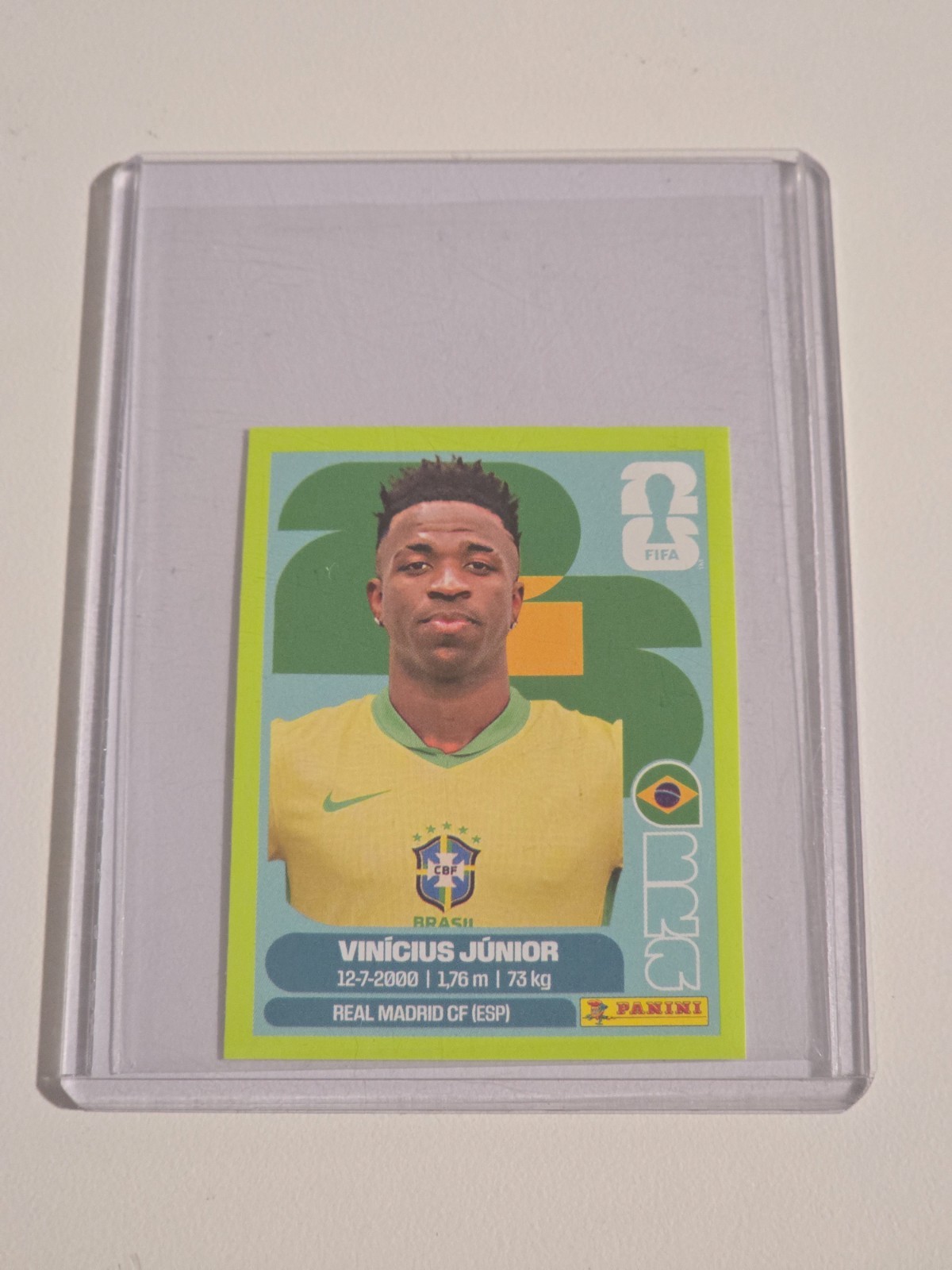 Vinicius Jr. 2026 Panini World Cup Stickers #BRA14 Green (1:1,529 ...