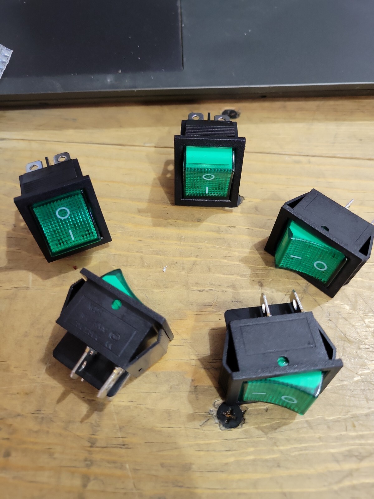 2 Pieces Green 4 pin kcd4 20a rocker switch on off latching 12v 125v ac ...